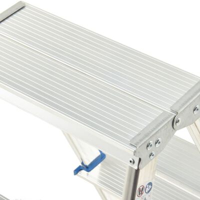 vidaXL dobbeltsidet trappestige 6 trin 136 cm aluminium | vidaXL.dk