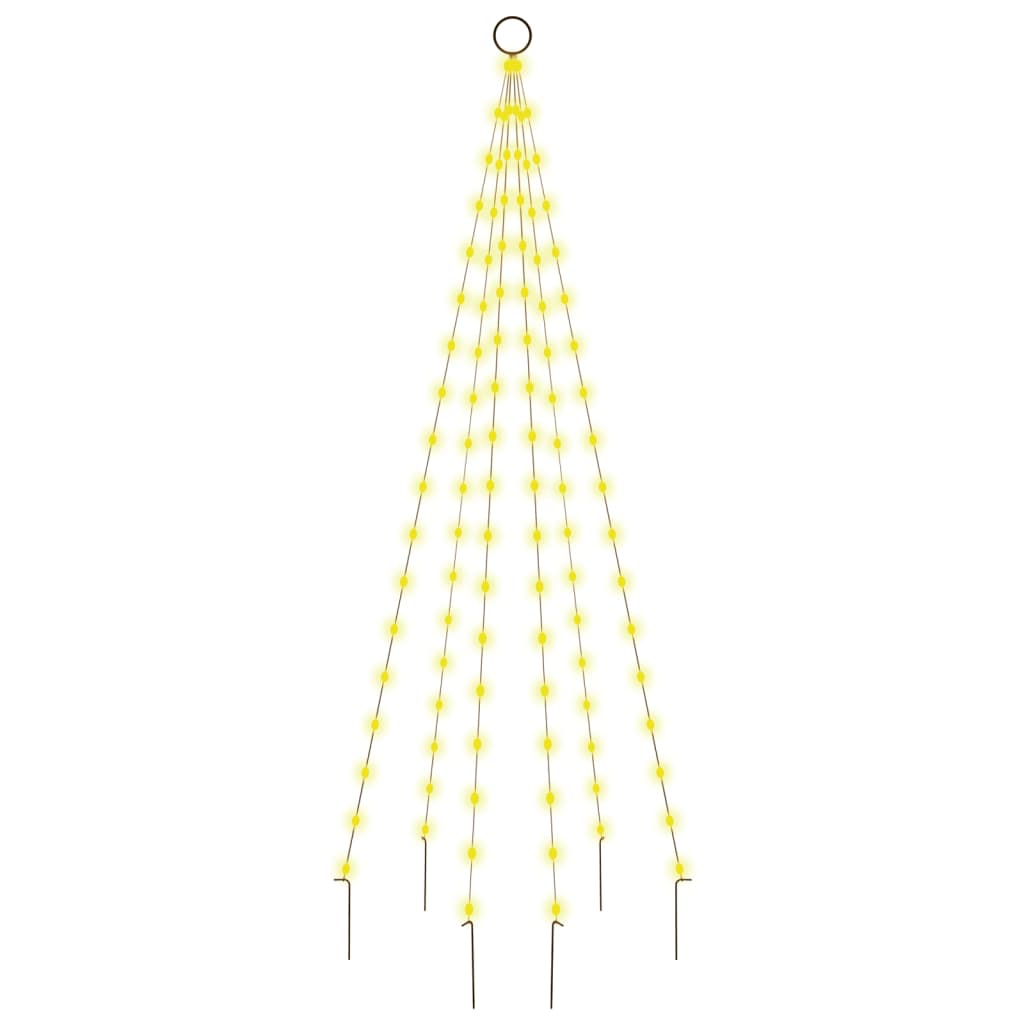 vidaXL juletræ til flagstang 108 LED'er 180 cm varmt hvidt lys | vidaXL.dk
