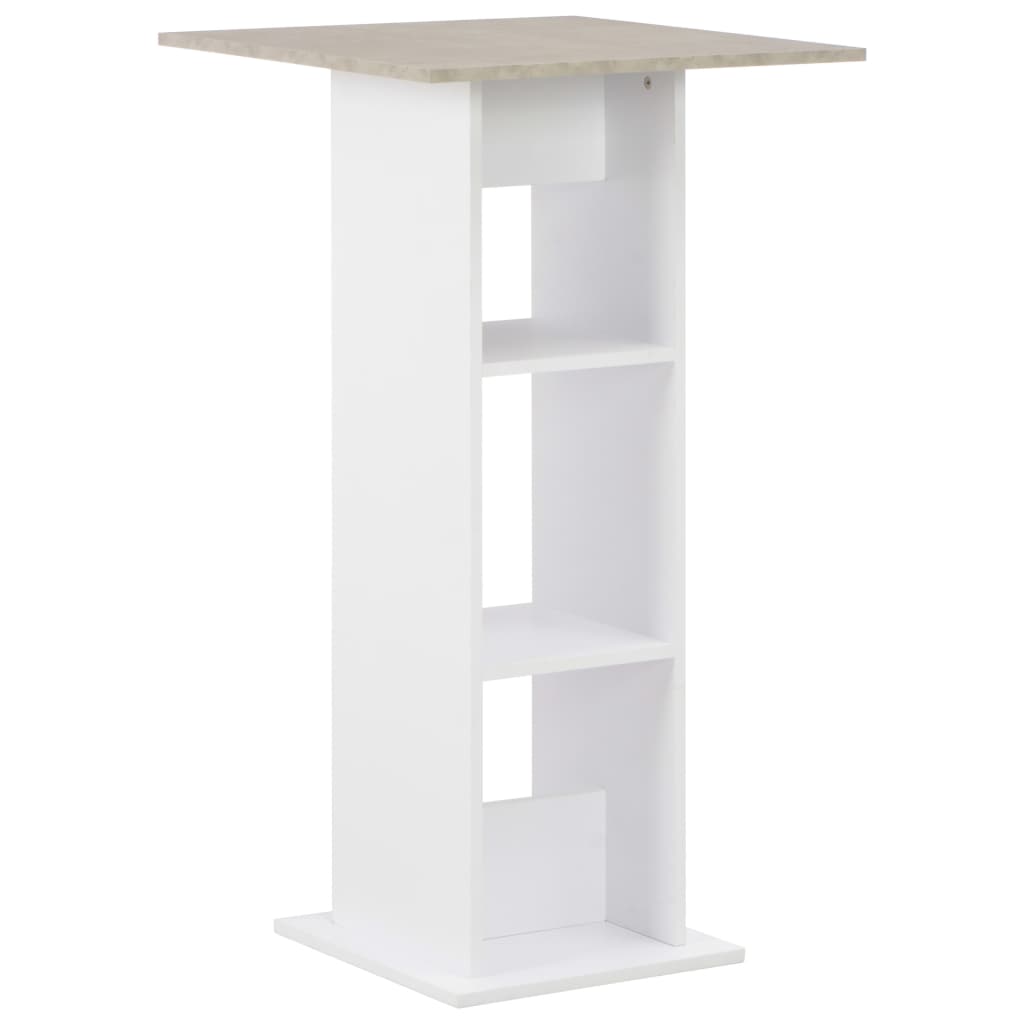 vidaXL barbord 60x60x110 cm hvid og betonfarvet | vidaXL.dk