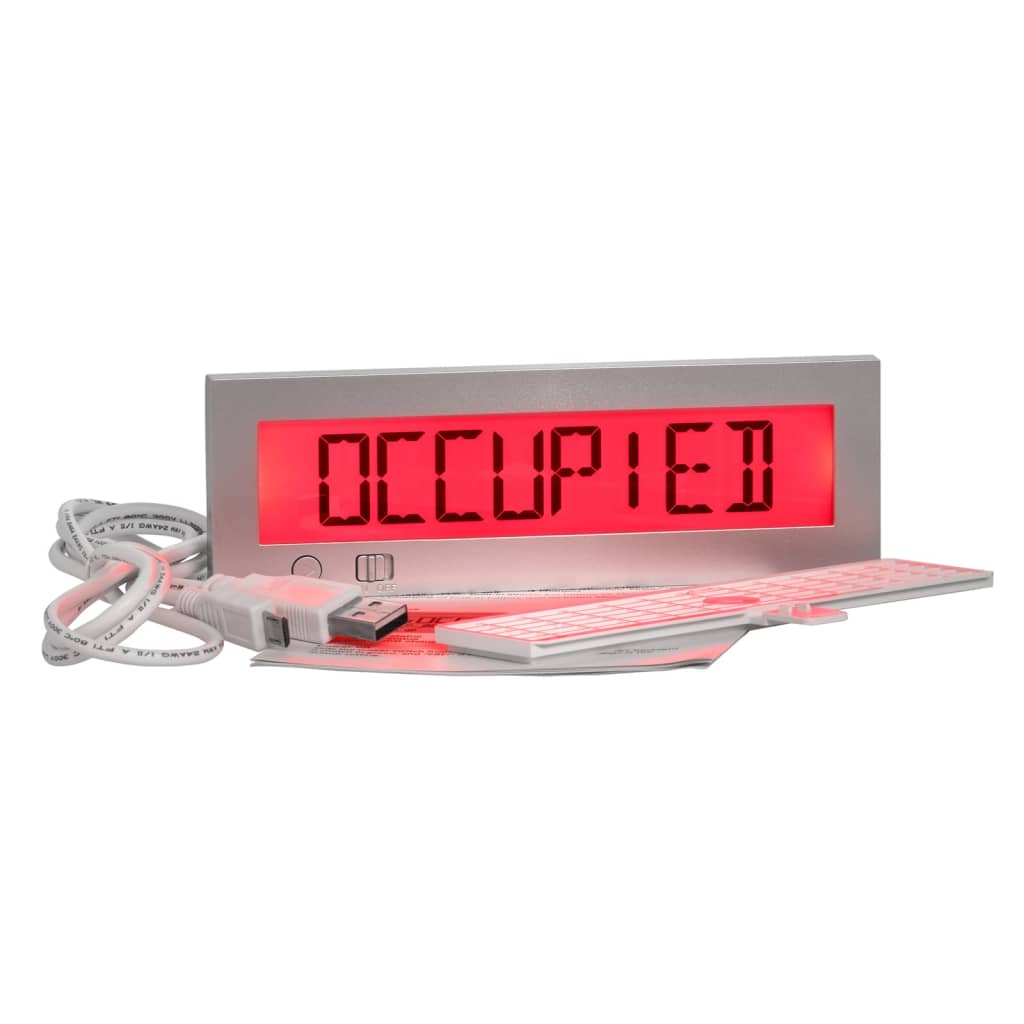 MOEDEL Ledig/Optaget-skilt LED digitalt 5x15x1,4 cm | vidaXL.dk
