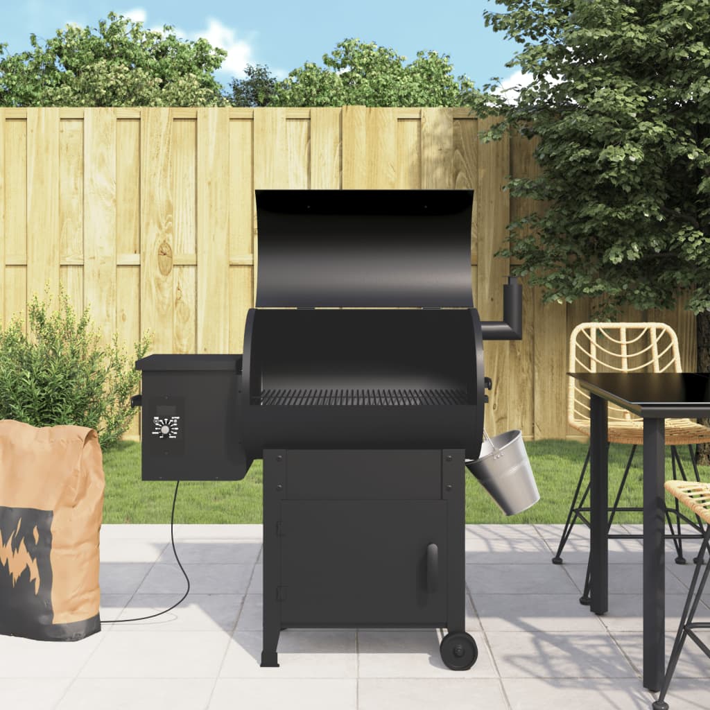 vidaXL pillegrill med skorsten 104 cm jern sort | vidaXL.dk
