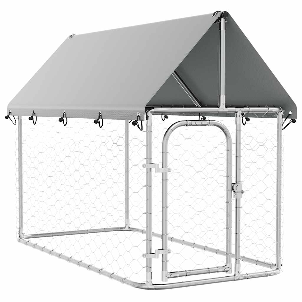 vidaXL udendørs hundebur med tag 200x100x150 cm | vidaXL.dk