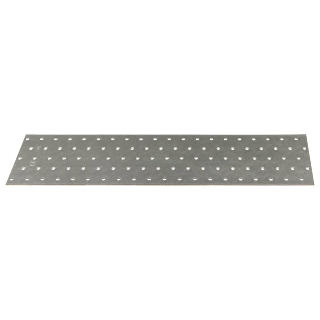 vidaXL perforerede plader 20 stk. 2 mm 400x100 mm galvaniseret stål ...