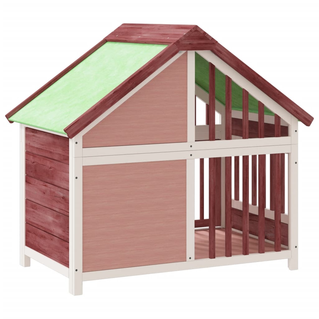 vidaXL hundehus 96x60,5x87 cm massivt fyrretræ mokkafarvet | vidaXL.dk