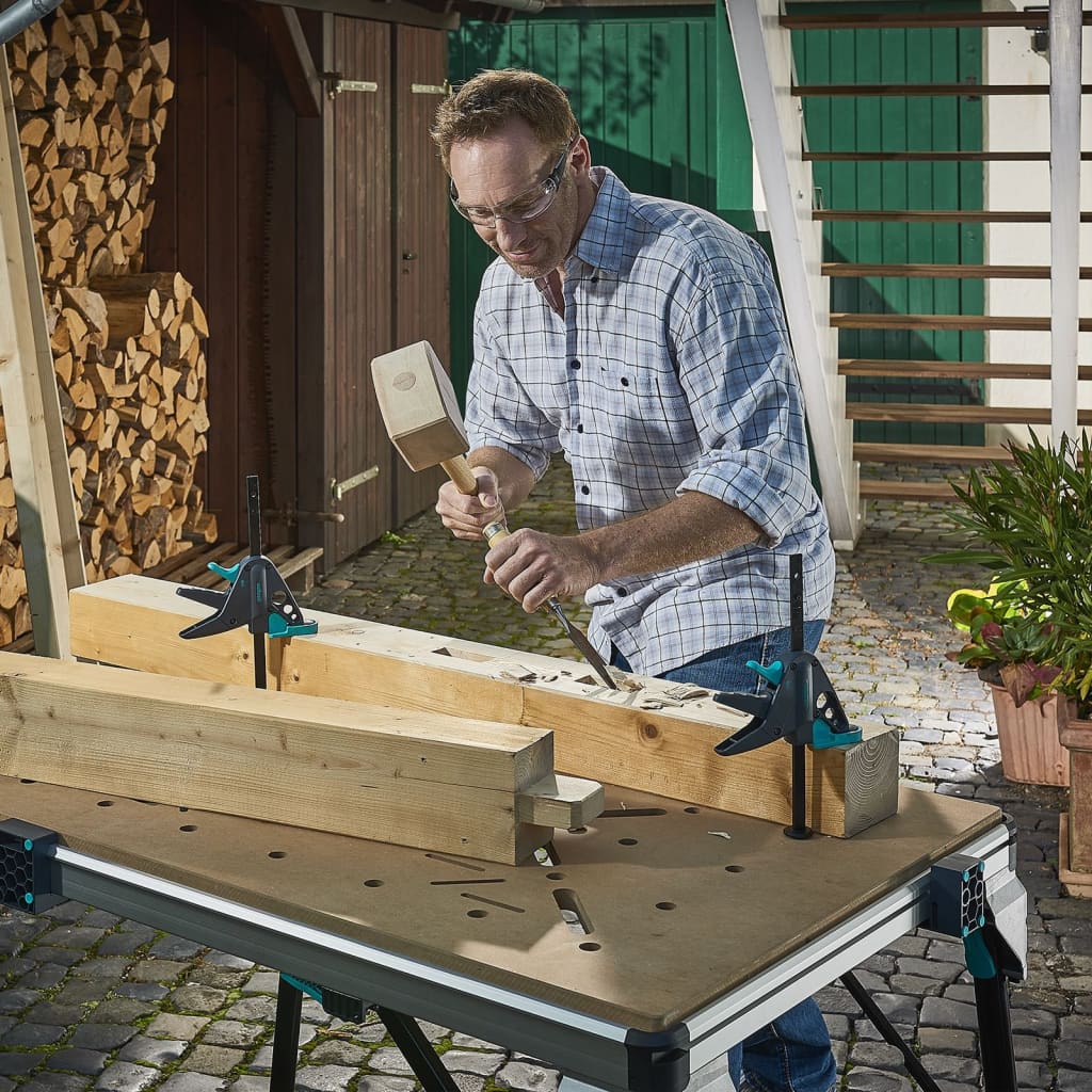 wolfcraft skruetvinge til arbejdsbord PRO 65-150-W sort og grøn | vidaXL.dk